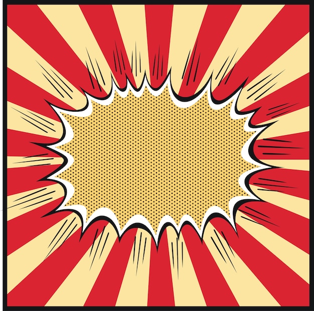 Explosive Comic Book Style Burst with Blank Space | Jiffy Designs