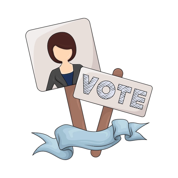 Civic Engagement: A Voter Holding a 'Vote' Sign | Jiffy Designs