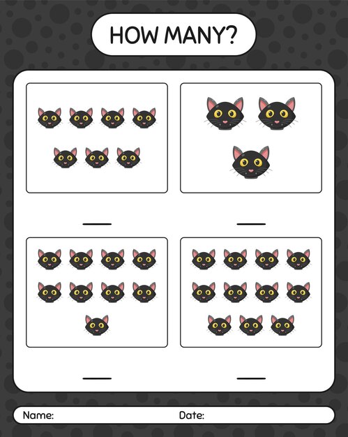 Counting Cute Black Cat Emoji Icons | Jiffy Designs