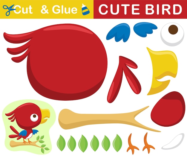 Vibrant Cut-and-Glue Craft: Assemble Your Own Cute Bird | Jiffy Designs