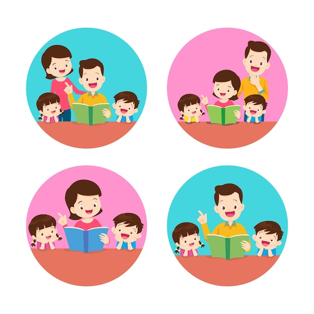 Heartwarming Illustrations of Families Bonding Through Reading | Jiffy ...