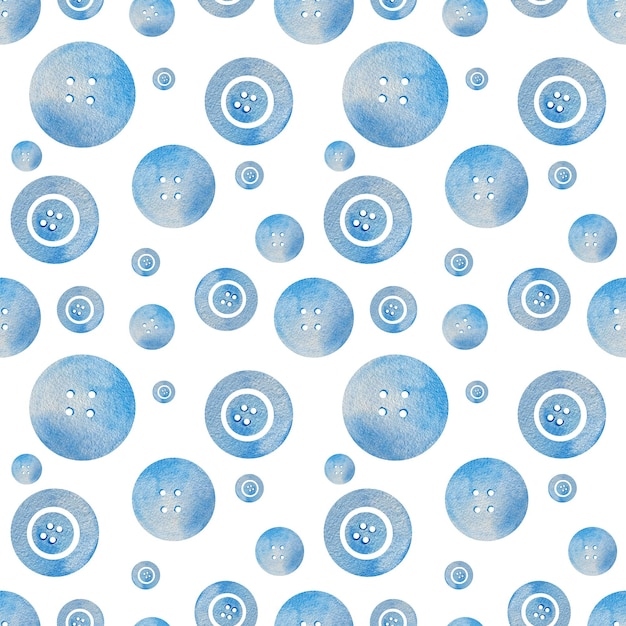 Whimsical Watercolor Buttons in Shades of Blue | Jiffy Designs