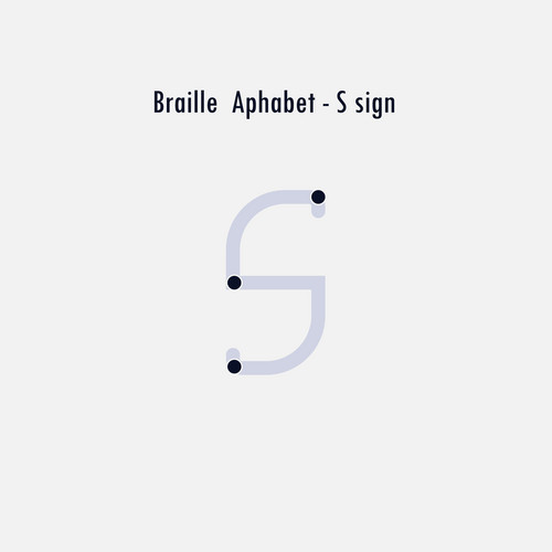Creative English Version Of Braille Alphabet Design Element.Braille ...