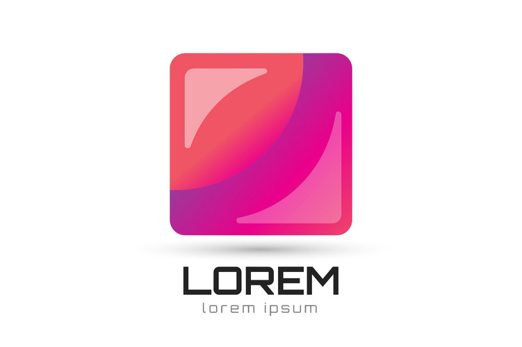 Abstract Quare Logo Vector Template. Corner Geometric Shape And ...