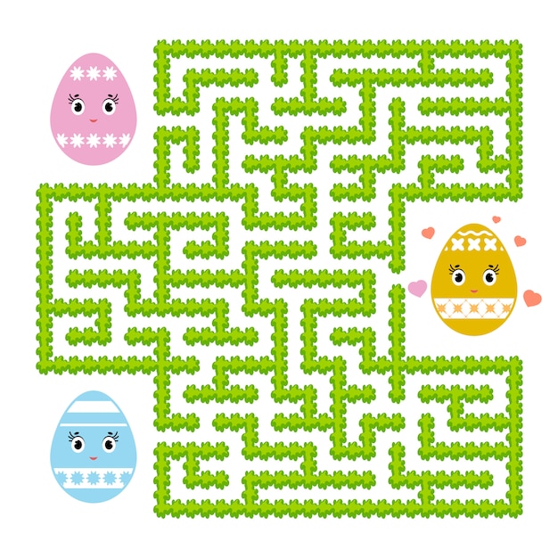 Colorful Easter Egg Maze Puzzle | Jiffy Designs