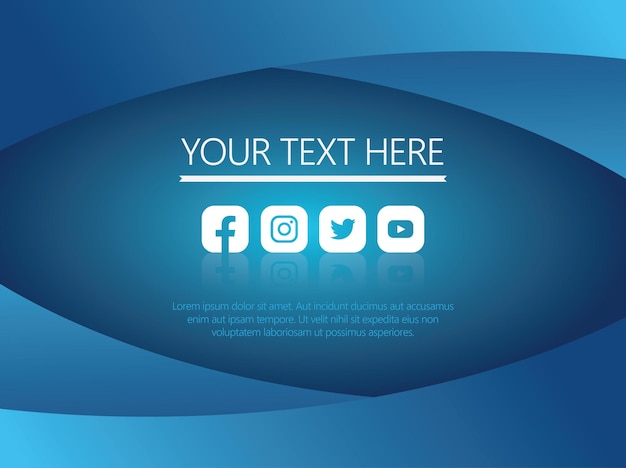 Vibrant Blue Waves with Social Media Icons | Jiffy Designs