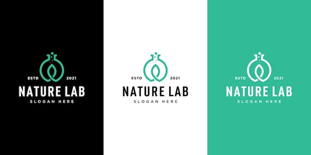 Elegant Minimalist Nature Lab Logo Design | Jiffy Designs