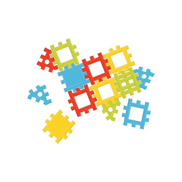 Vibrant Modular Puzzle Pieces in Assorted Colors | Jiffy Designs