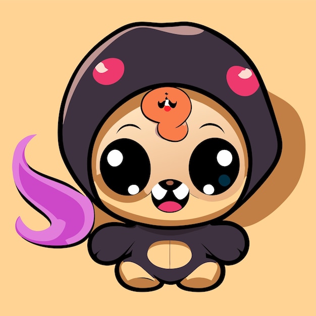 Adorable Sloth in Panda Costume Illustration | Jiffy Designs