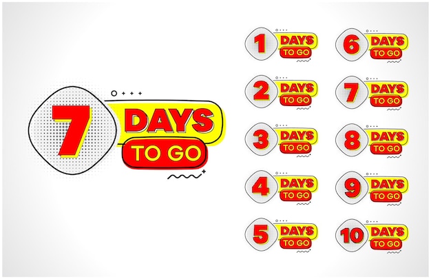 Vibrant Countdown Timer Badges with Bold Typography | Jiffy Designs