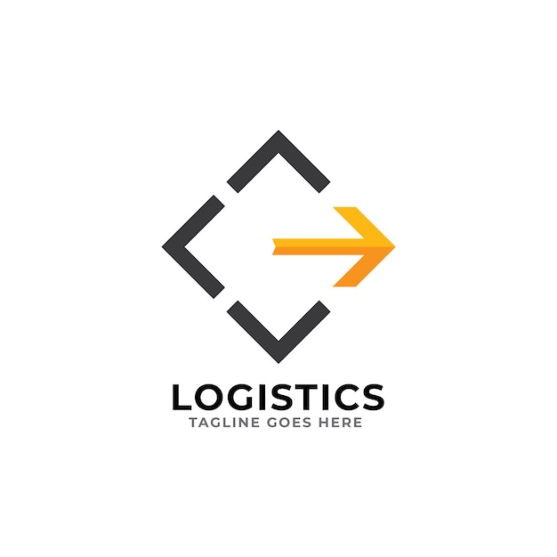 Minimalist Logistics Symbol with Directional Arrow | Jiffy Designs
