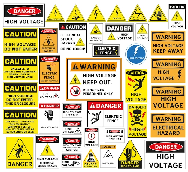 Diverse Collection of Electrical Safety Warning Signs | Jiffy Designs