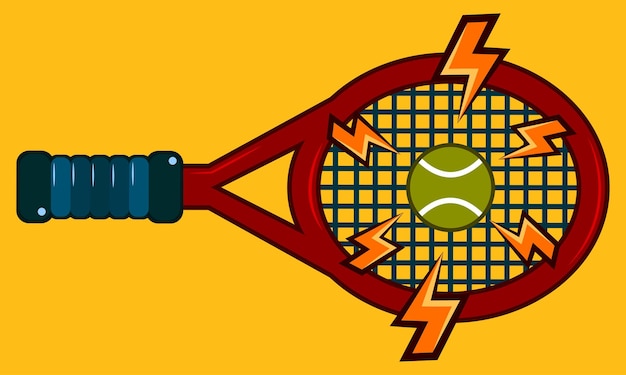 Vibrant Tennis Racket with Electrifying Details | Jiffy Designs