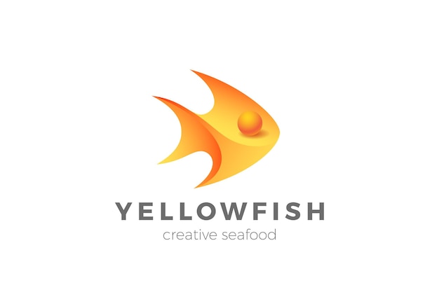 Vibrant Yellow Fish Symbol for Seafood Brand | Jiffy Designs