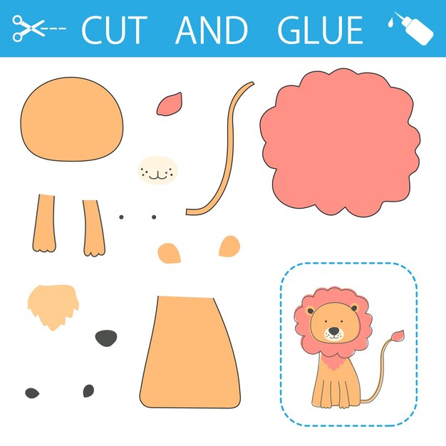 Charming Lion Cut-and-Glue Craft Kit for Kids | Jiffy Designs