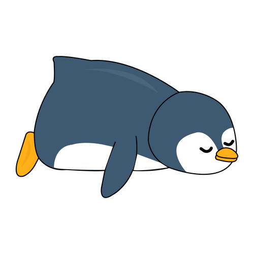 Funny Lazy Penguin Vector Illustrator | Jiffy Designs