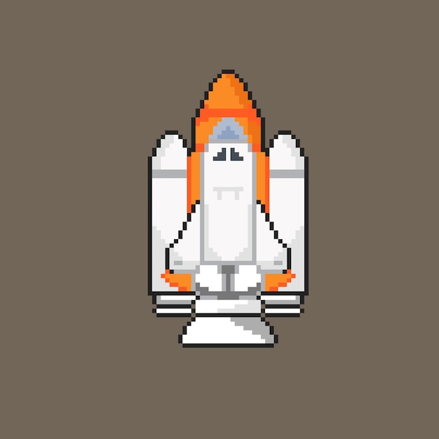 Iconic Pixel Art Rocket Ship Launch | Jiffy Designs