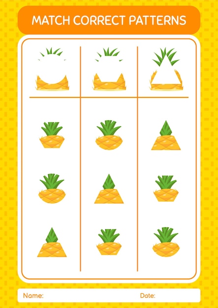Vibrant Pineapple-Inspired Pattern Matching Game | Jiffy Designs