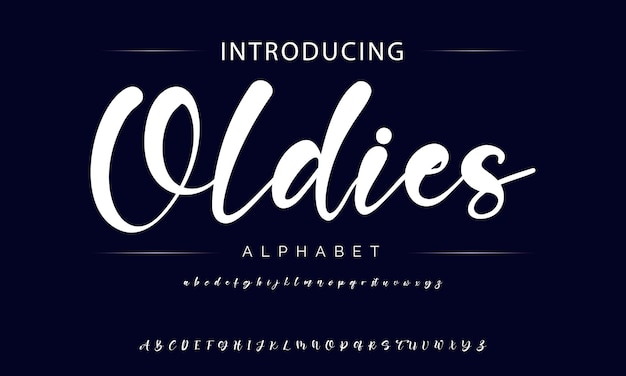 Elegant Cursive Lettering of the Oldies Alphabet Font | Jiffy Designs