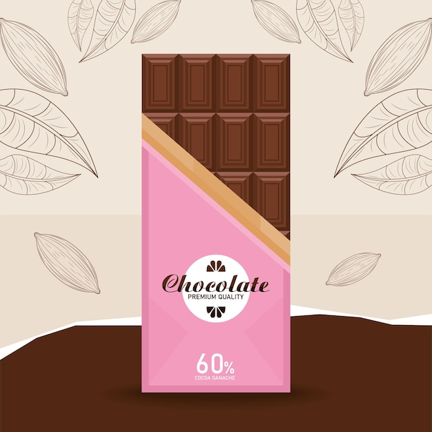 Delectable Chocolate Bar with Vibrant Pink Packaging | Jiffy Designs