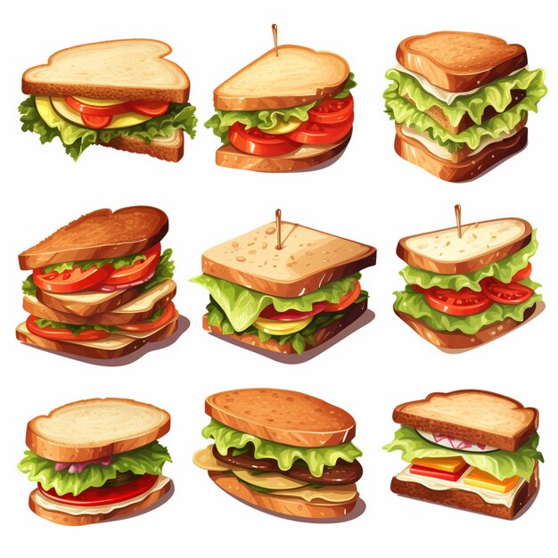 Delectable Sandwich Collection: A Vibrant Medley of Flavors and ...