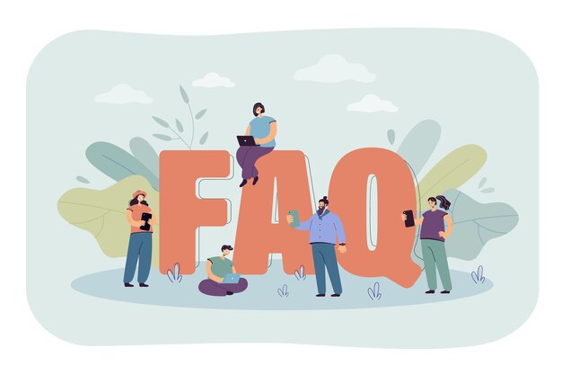 Vibrant FAQ Illustration with Diverse People | Jiffy Designs