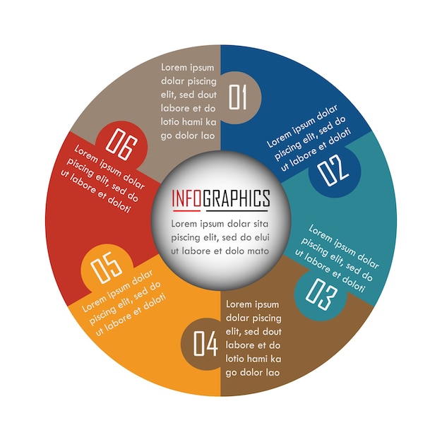 Colorful Infographic Pie Chart with Informative Text Sections | Jiffy ...