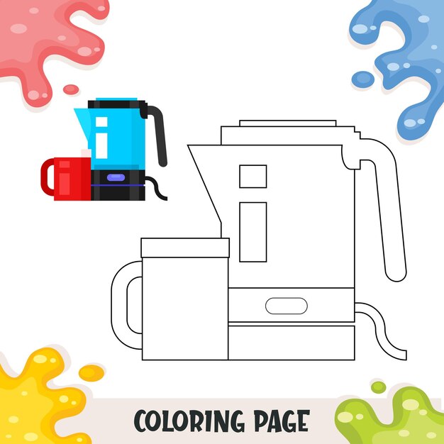 Vibrant Appliance Coloring Page for Kids | Jiffy Designs