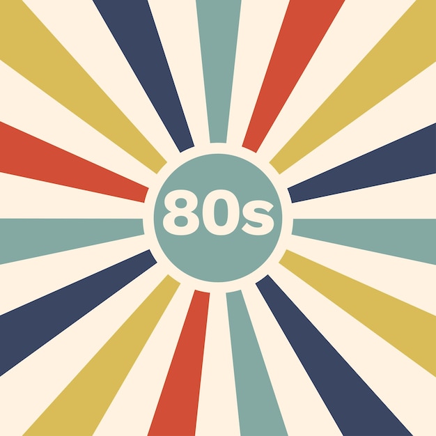 Vibrant Retro Sunburst Design Celebrating the Iconic 80s Era | Jiffy ...