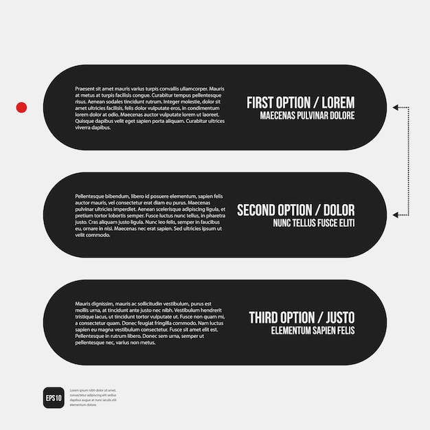 Sleek Black Rounded Rectangular Banners with Text Sections | Jiffy Designs