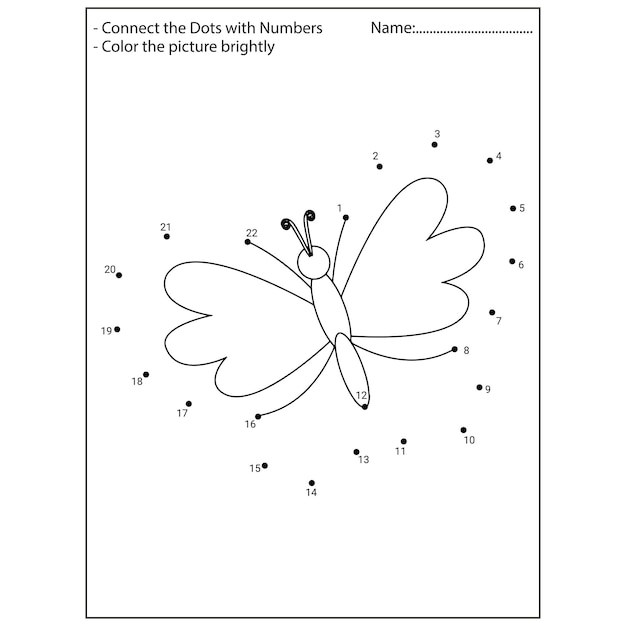 Whimsical Butterfly Dot-to-Dot Puzzle for Young Learners | Jiffy Designs