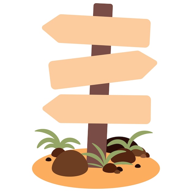Wooden Directional Signs in Tropical Desert Landscape | Jiffy Designs