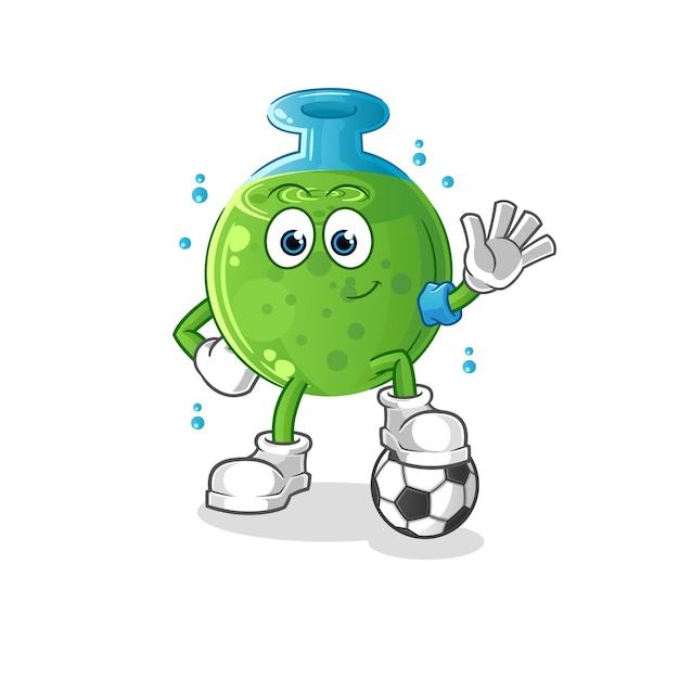 Cheerful Germ Mascot Kicking Soccer Ball | Jiffy Designs
