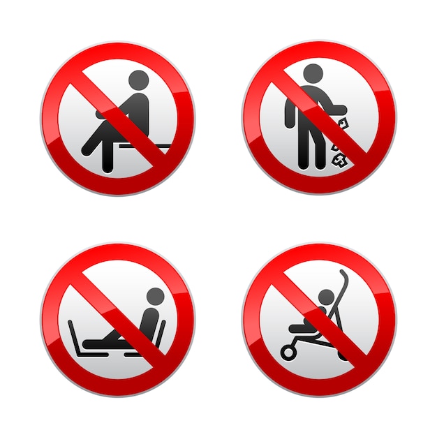 Prohibition Signs Depicting Restricted Activities | Jiffy Designs