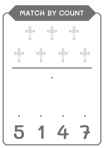 Elegant Cross Matching Game: Count and Connect | Jiffy Designs