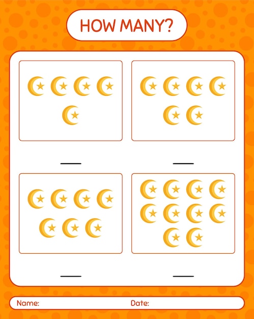 Counting Crescent Moons on an Orange Checkerboard | Jiffy Designs