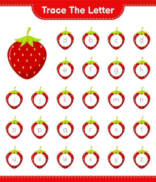 Vibrant Strawberry Alphabet Tracing Collection | Jiffy Designs