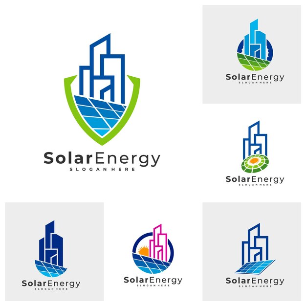 Vibrant Solar Energy Logos Showcasing Sustainable Power Solutions ...