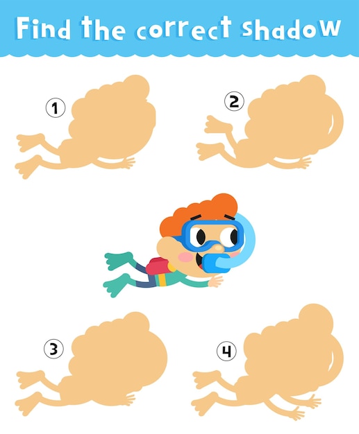 Playful Snorkeling Character Seeks Matching Shadow | Jiffy Designs