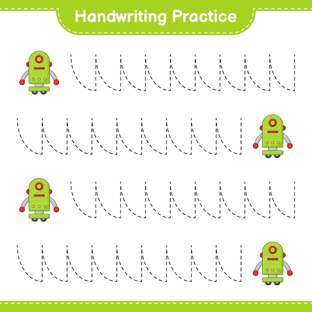 Adorable Alien Handwriting Practice with Dotted Lines | Jiffy Designs