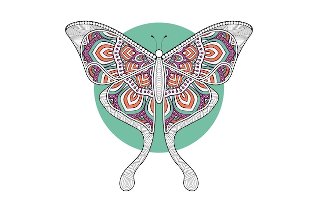 Intricate Butterfly Design with Vibrant Patterns and Colors | Jiffy Designs