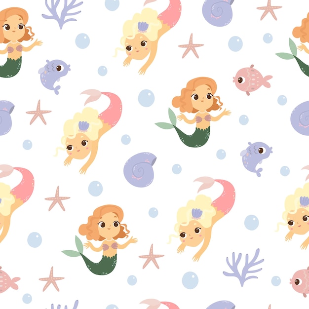 Adorable Mermaid Companions: A Vibrant Underwater Delight | Jiffy Designs