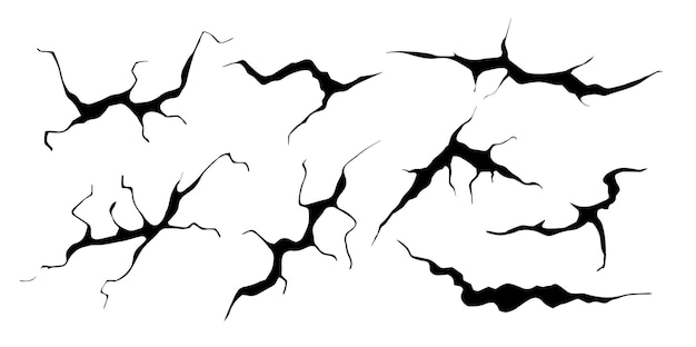 Intricate Network of Jagged Cracks and Fissures in Stark Contrast ...