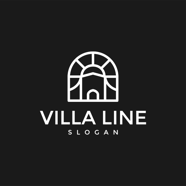 Elegant Arched Window Logo for Luxury Villa Branding | Jiffy Designs