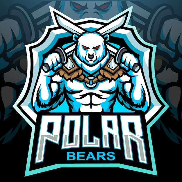 Fierce Polar Bears Esports Gaming Mascot Logo | Jiffy Designs