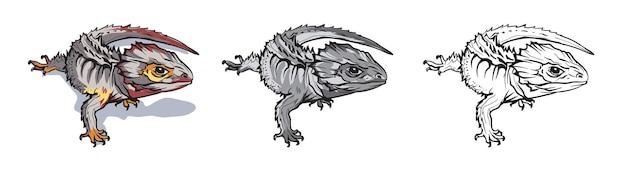Fierce Armored Lizard with Striking Scales and Piercing Eyes | Jiffy ...