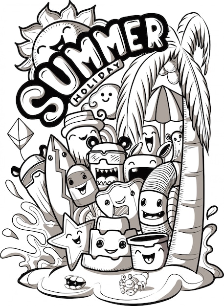 Playful Summer Adventure with Cartoon Characters | Jiffy Designs