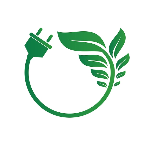 Eco-Friendly Electrical Plug with Lush Green Leaves | Jiffy Designs