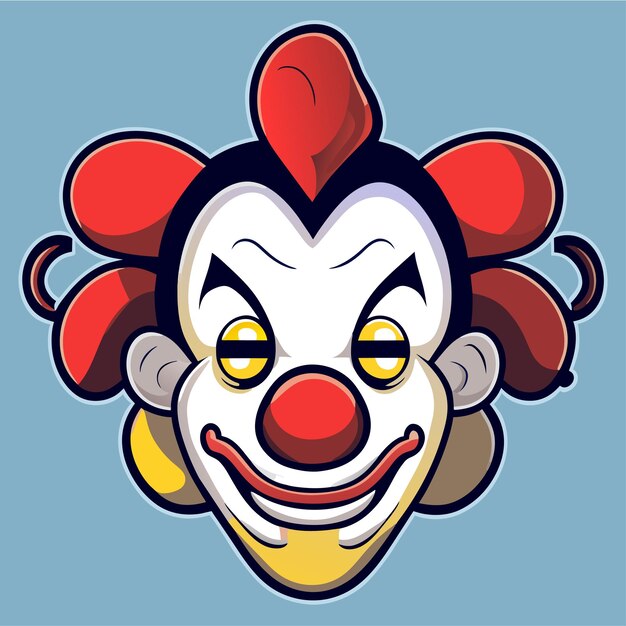 Vibrant Clown Face with Expressive Features | Jiffy Designs