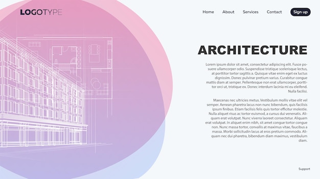 Architectural Illustration with Geometric Shapes and Text | Jiffy Designs